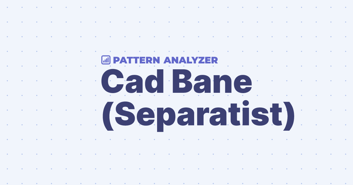 Cad Bane (Separatist) | Pattern Analyzer